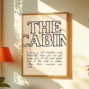 The Cabin Definition Print: Rustic Home Decor (digital Download) - Etsy