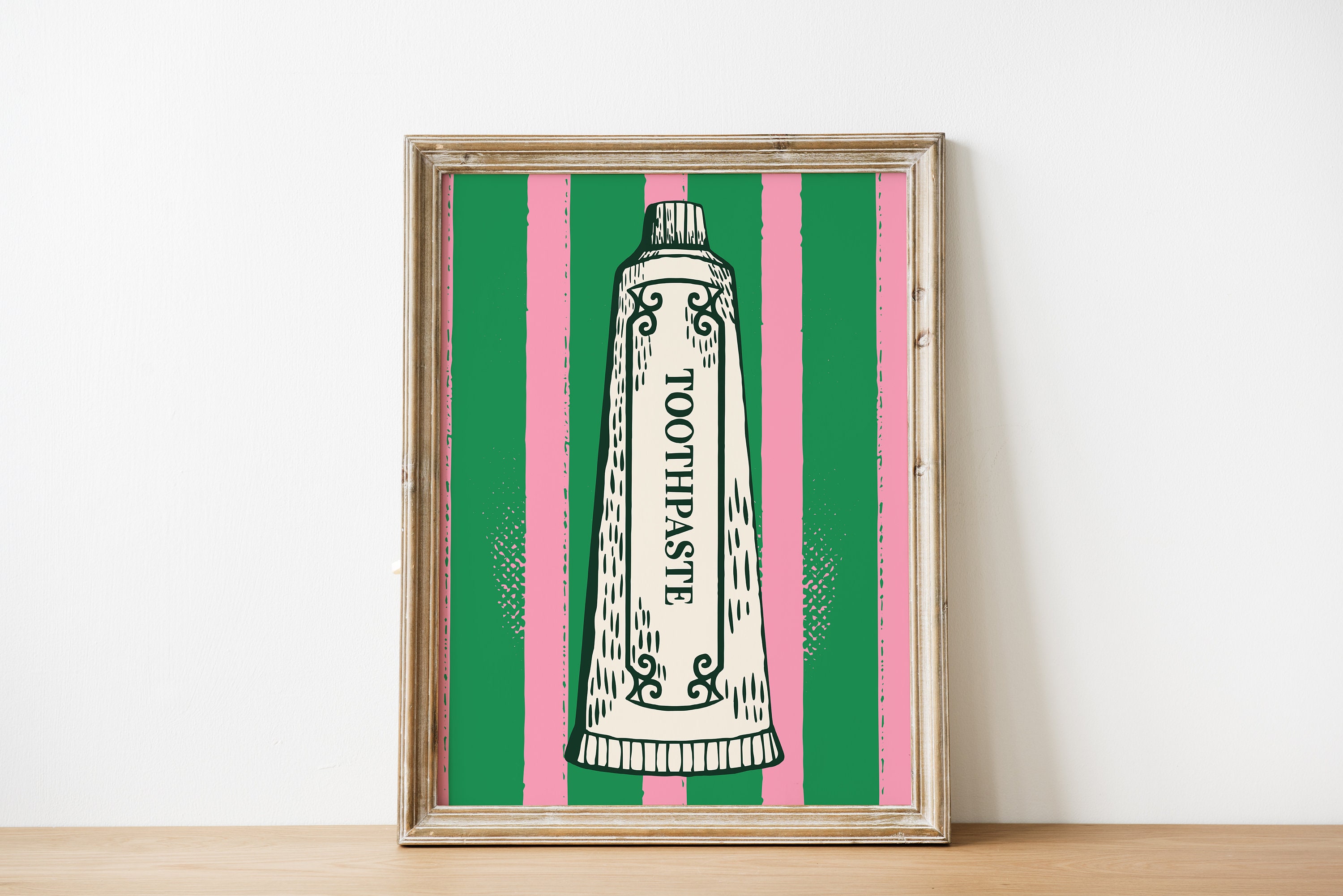 Vintage Toothpaste Art Print: Retro Bathroom Decor (digital Download ...
