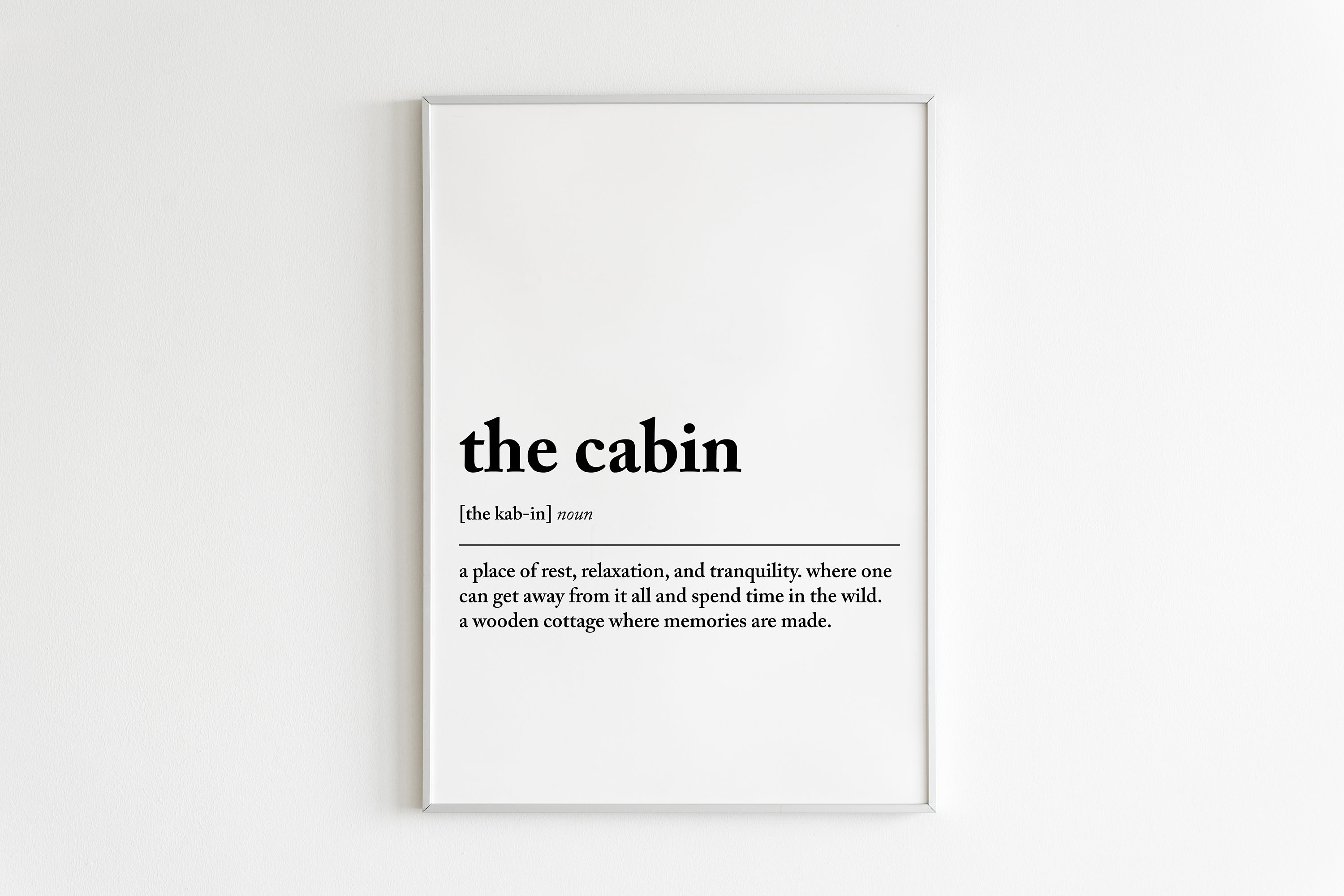 Cabin Definition Print Cabin Decor Printable Wall Art for - Etsy