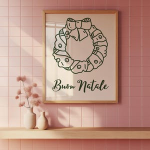 Buon Natale Wreath Wall Art - Italian Christmas Printable Decor ...