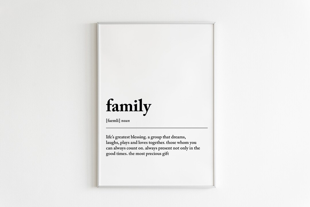 Printable Wall Art, Family Definition Print, Wall Art Prints, Instant ...