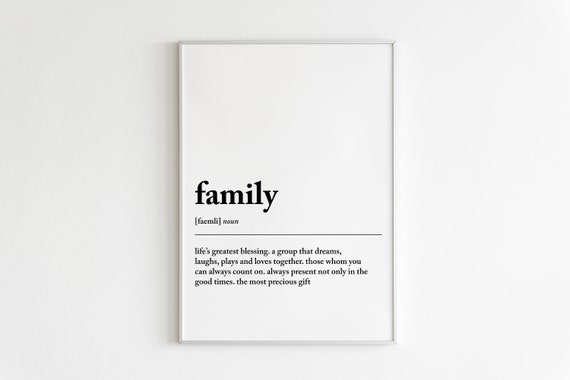 Printable Wall Art Family Definition Print Wall Art Prints - Etsy