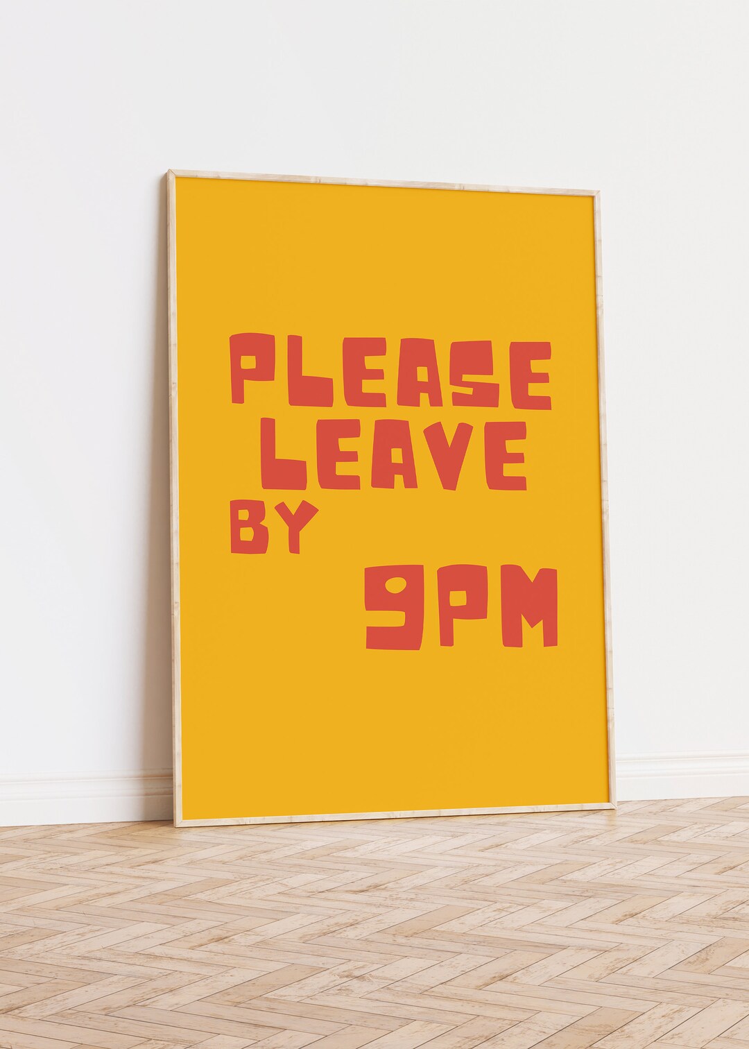 Please Leave by 9PM Wall Art, Funny Office Decor, Office Wall Art ...