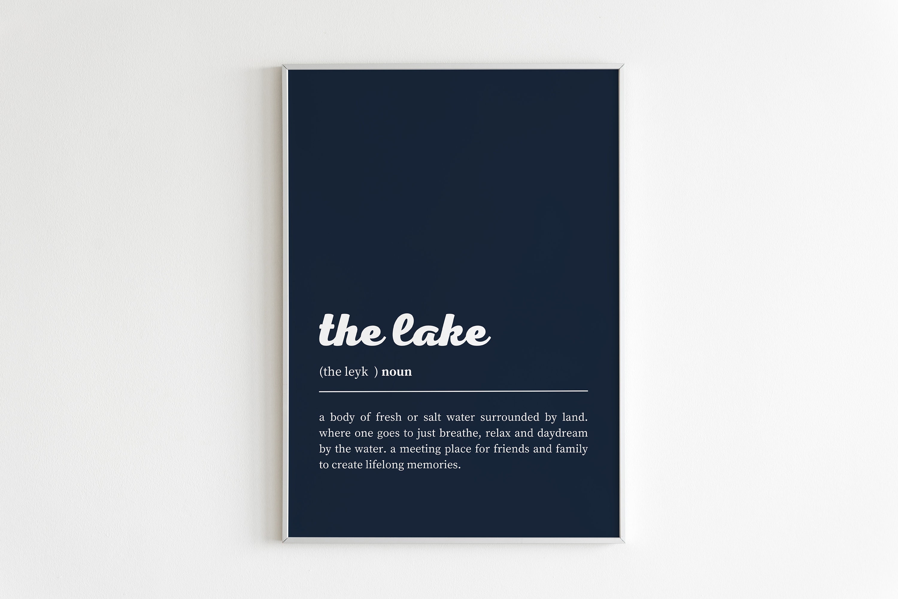 Lake Definition Blue Print Lake House Gift Lake House Decor Printable ...