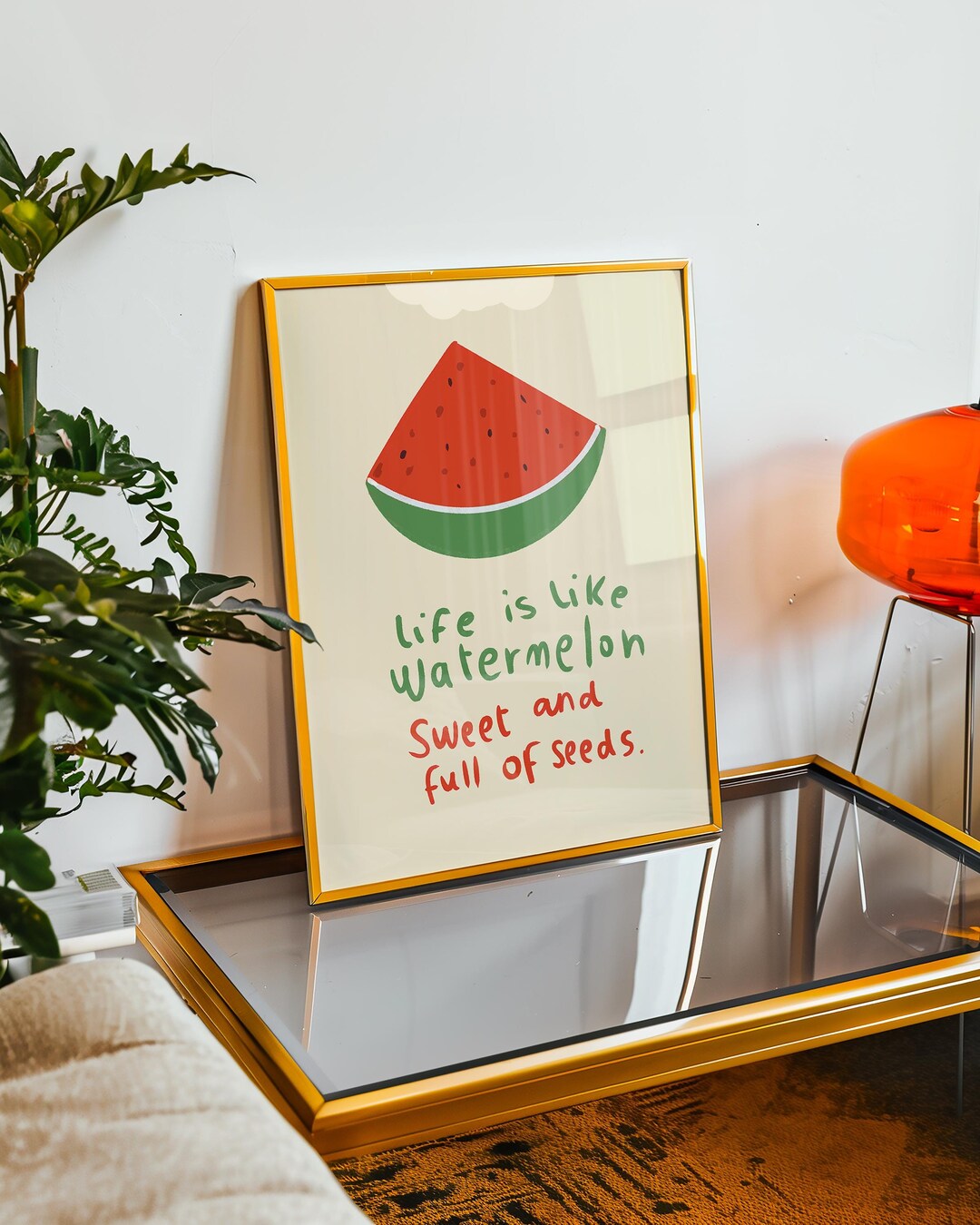 Life is Like Watermelon Quote Print | Fun and Whimsical Wall Art ...