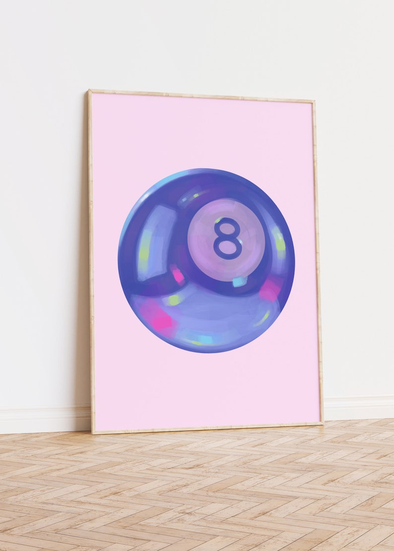 8 Ball Wall Art, Pool Room Decor, Contemporary Digital Download - Etsy