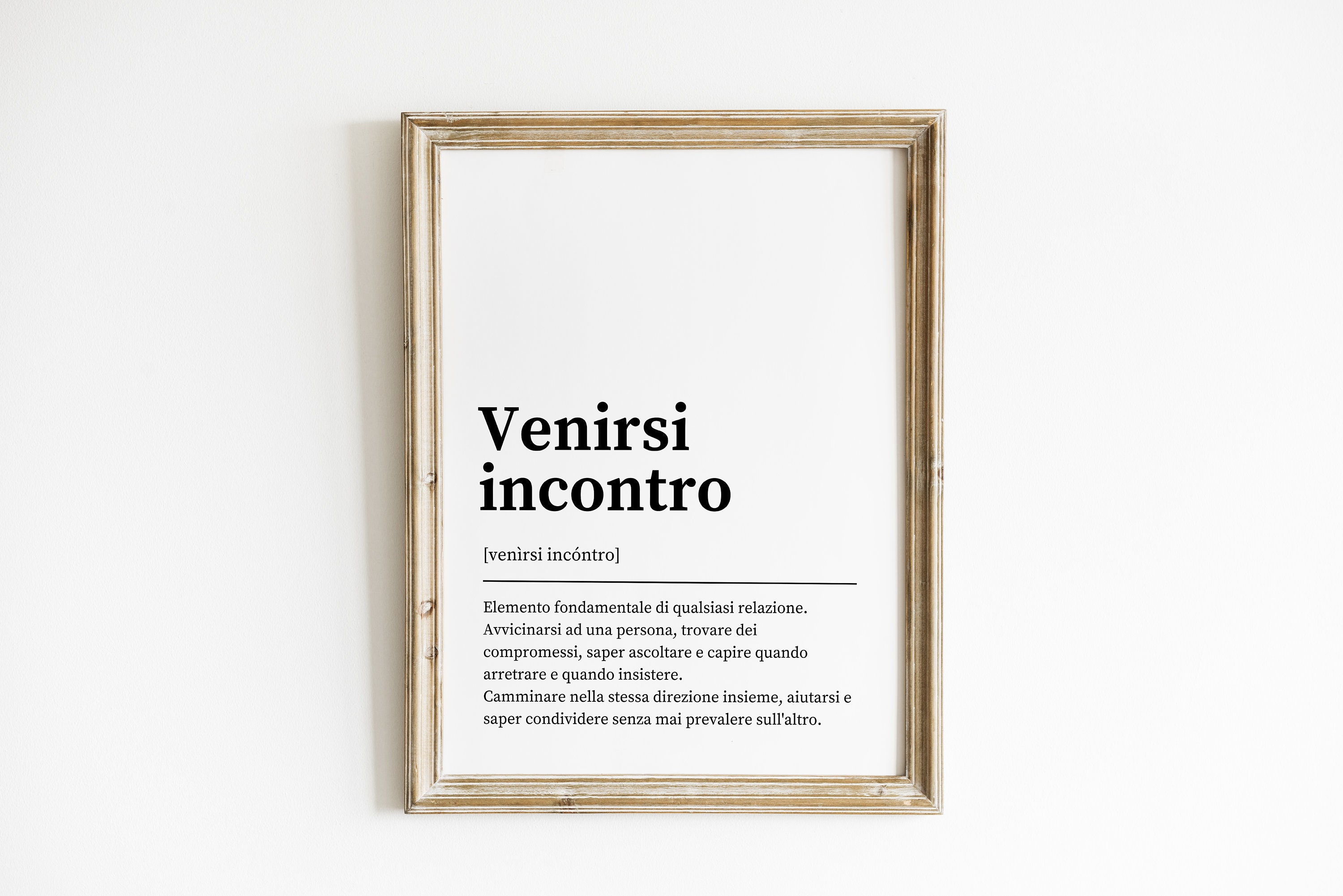 Venirsi Incontro Definition Print: Italian Quote Wall Art (digital ...