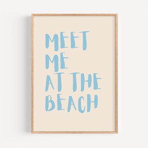 Beach Wall Art, Meet Me at Beach Quote, Coastal Digital Download - Etsy