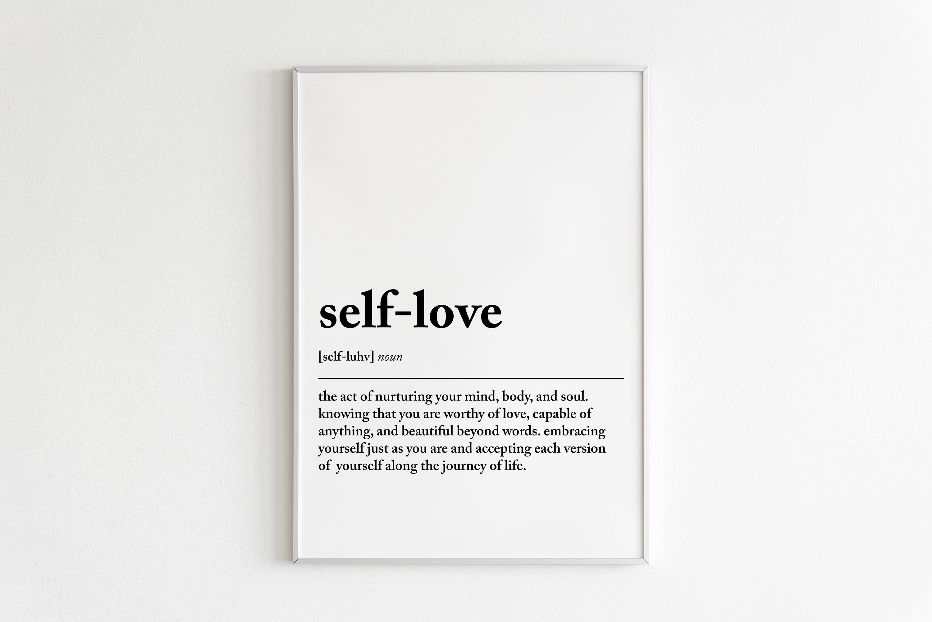 Self Love Definition Print Self Love Wall Art Definition Print ...