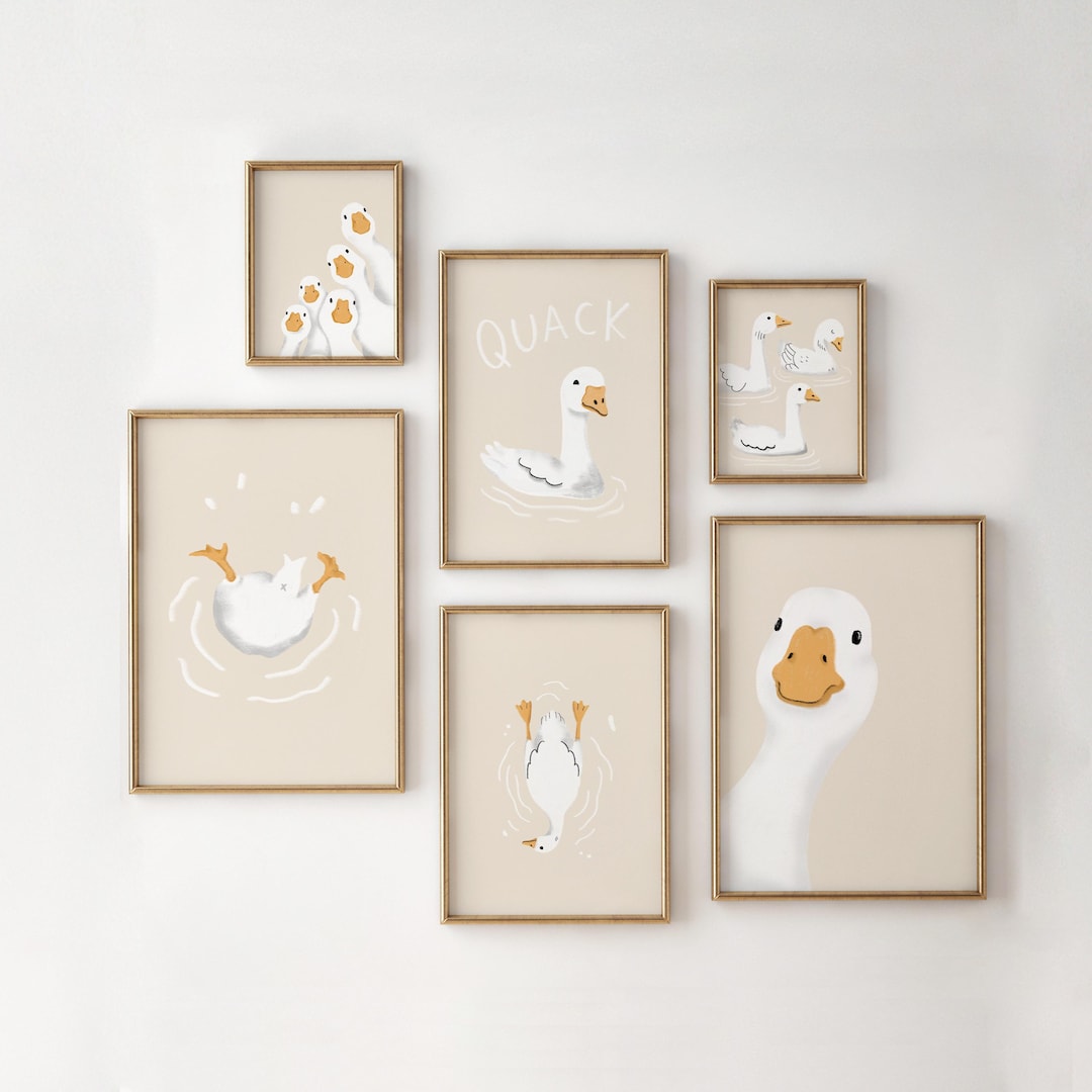 Alpine Oat Printable Set of 6 Geese: Farmhouse Nursery Wall Art, Duck ...