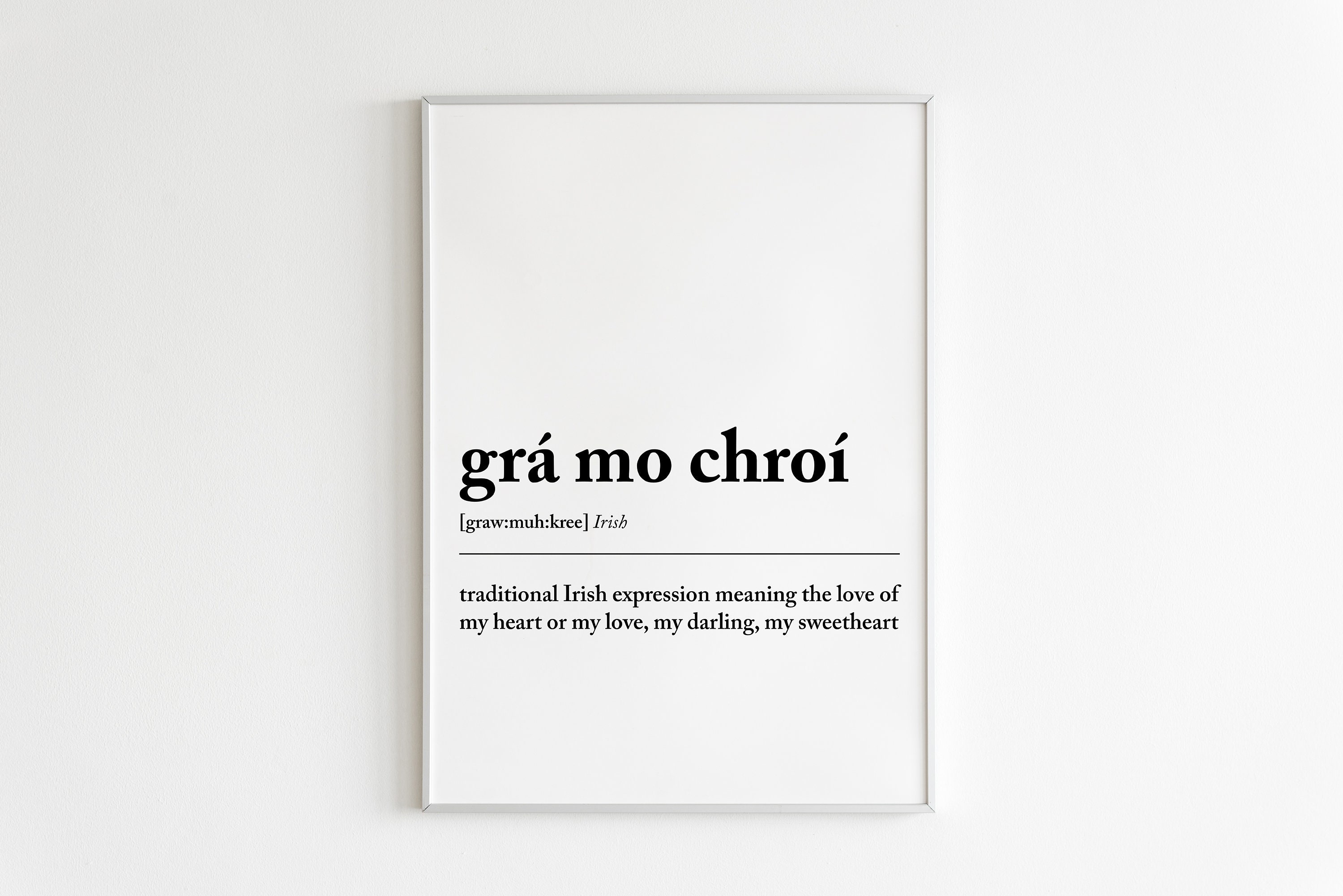 Grá Mo Chroí/irish Language/wall Art/home Decor/ireland/irish/wedding ...
