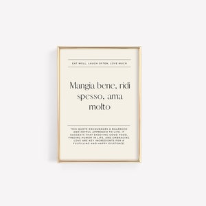 Italian Quote Wall Art - Set of 6 Printables - Instant Download ...