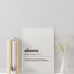 Ubuntu Definition Print South Africa Nguni Art Ubuntu Wall Art Ubuntu ...