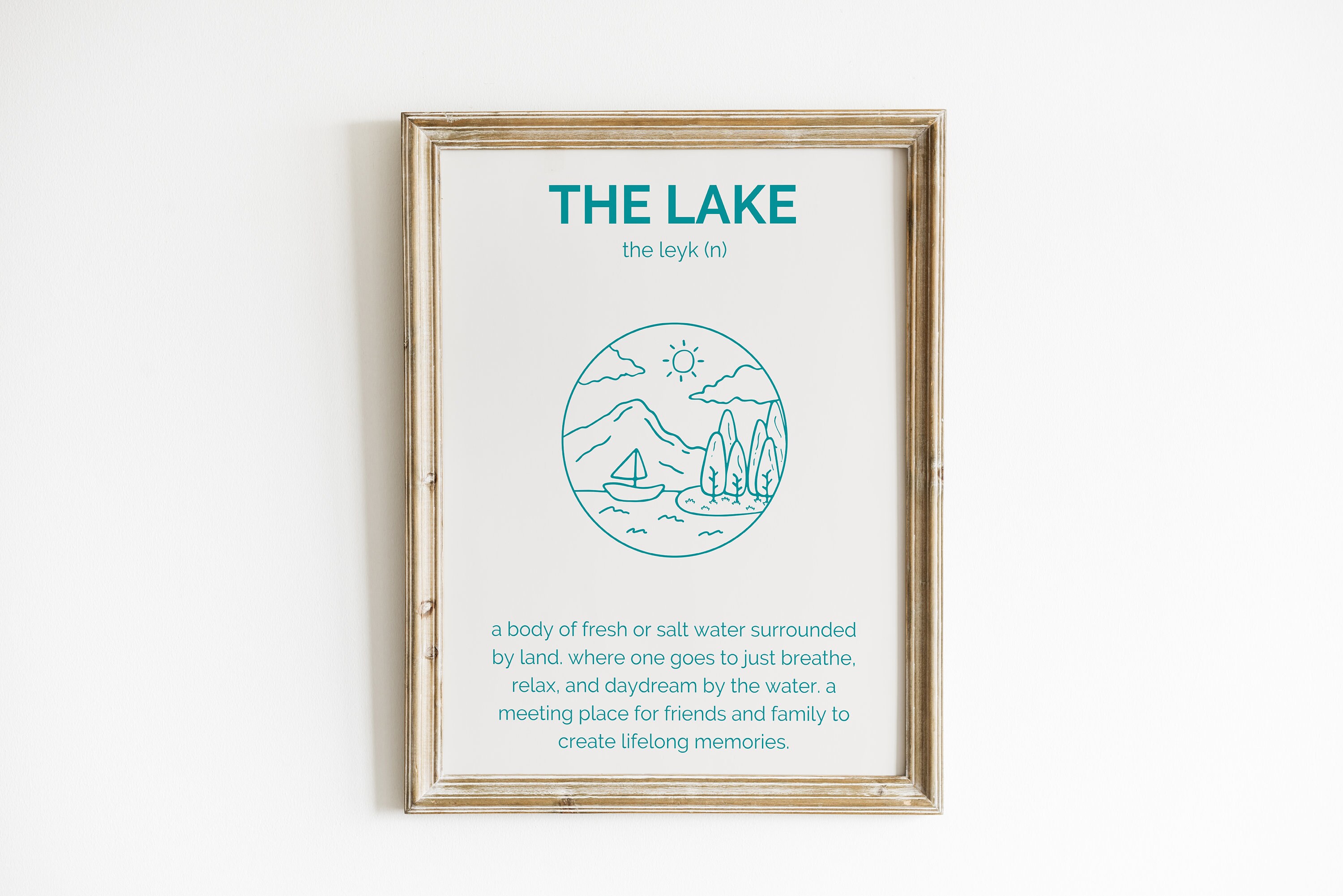 Lake Definition Print: Lake House Wall Art (digital Download) - Etsy
