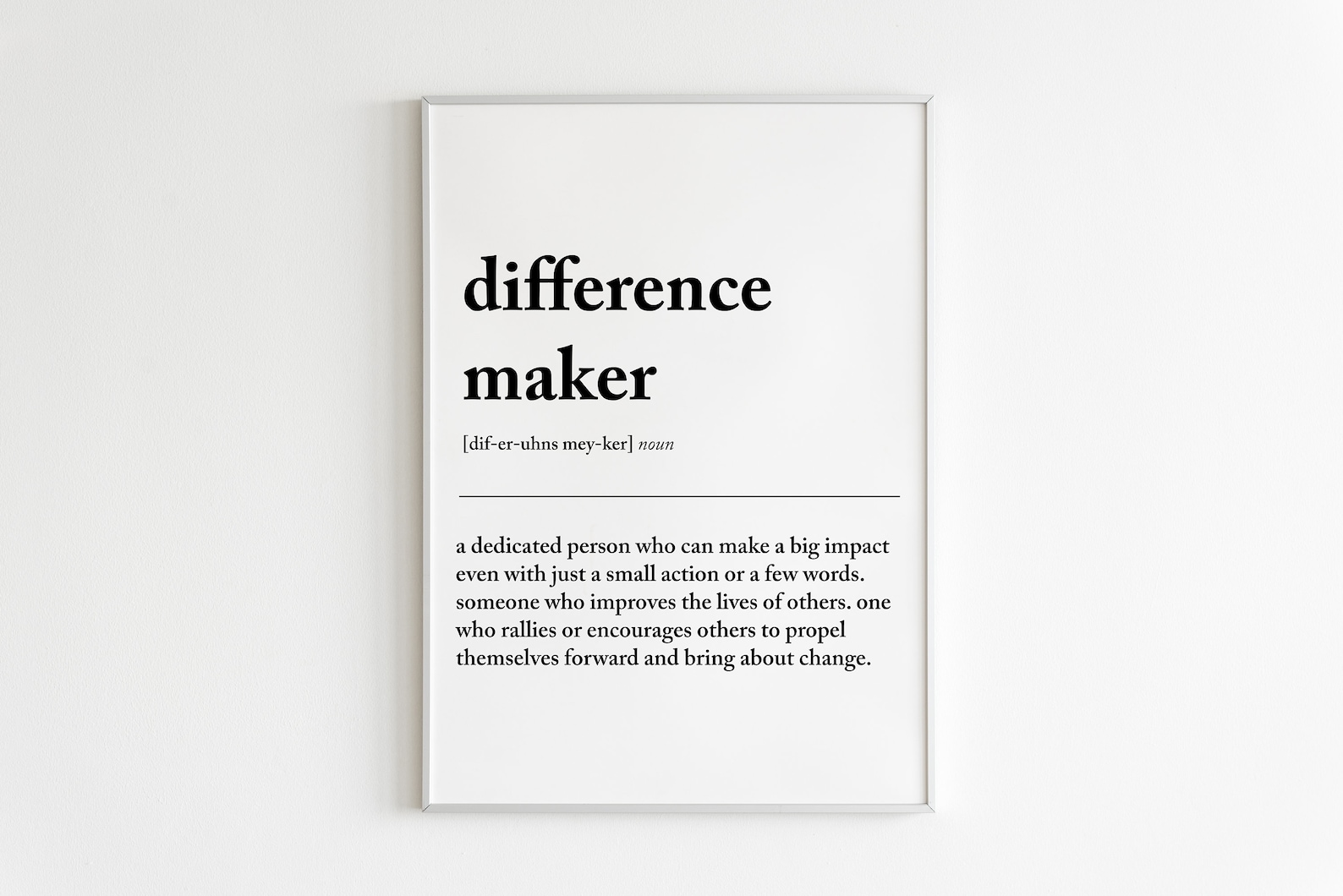 Difference Maker Definition Print Minimal Print Gift for - Etsy