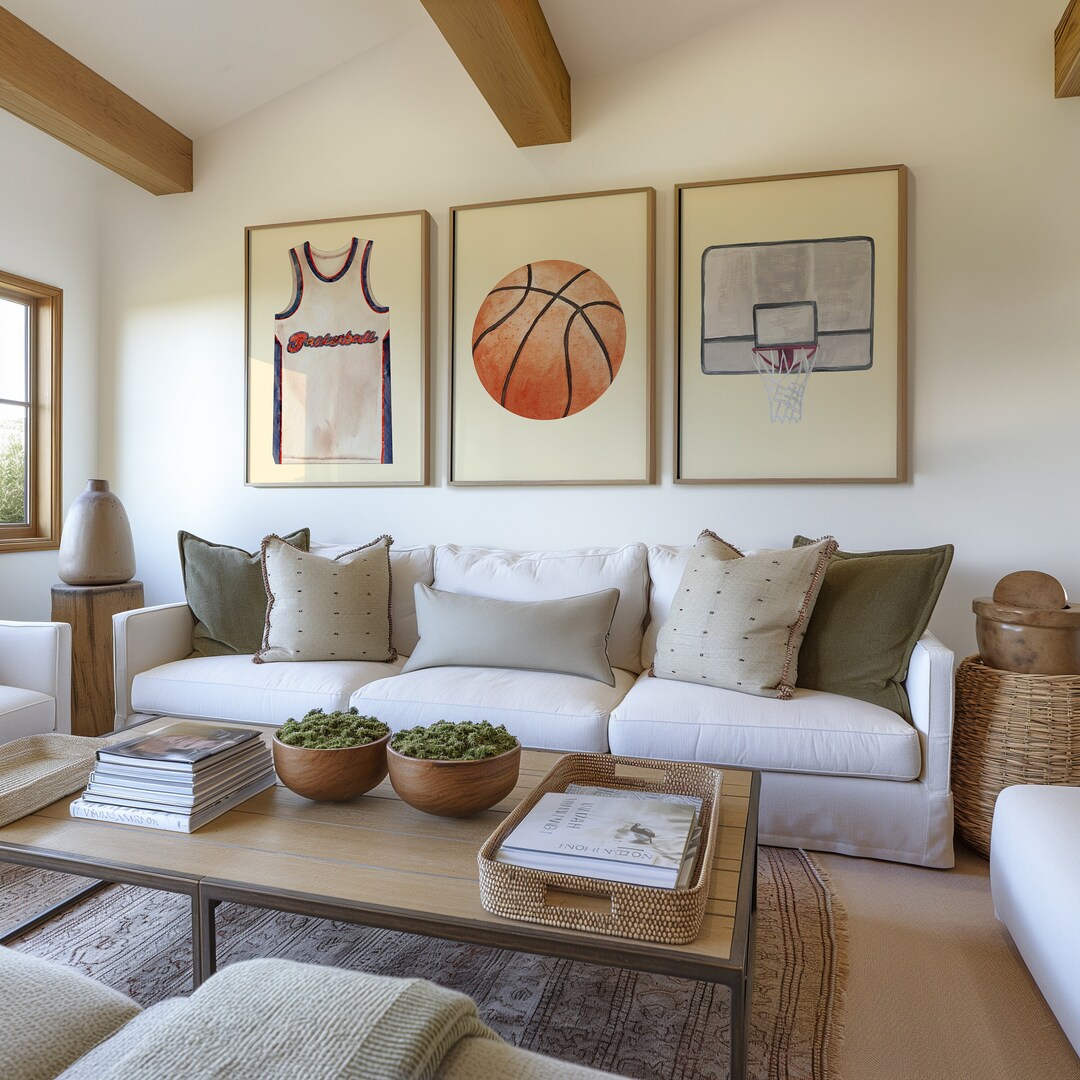 Basketball Wall Art Set - 3 Printable Prints - Sports Wall Decor ...
