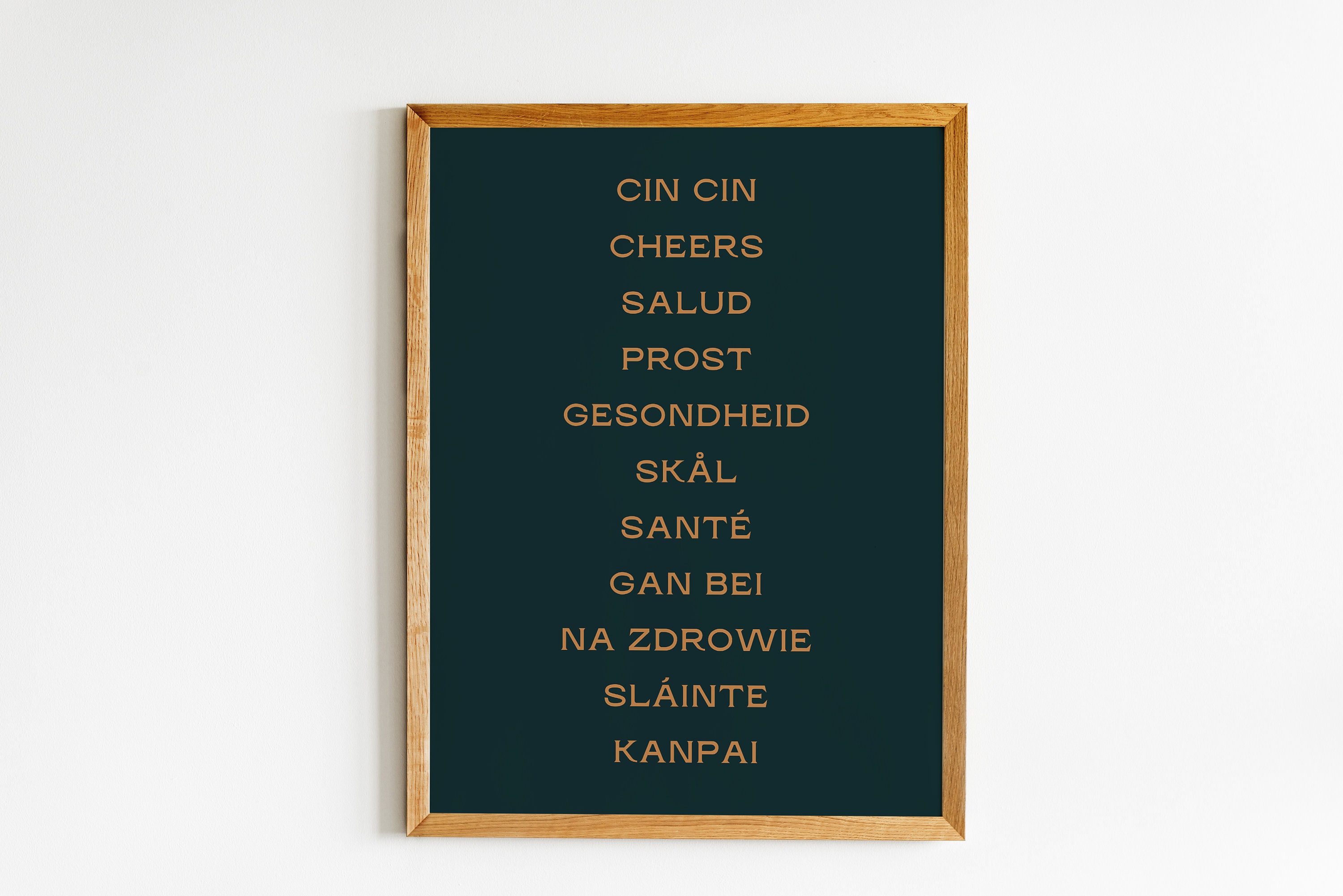 Cheers in Different Languages Sign Bar Cart Decor Bar Cart Art Bar Cart Prints Cheers Sign ...
