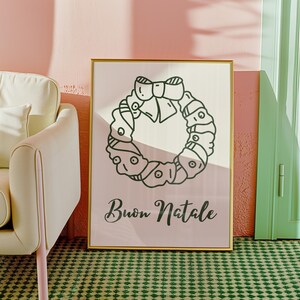 Buon Natale Wreath Wall Art - Italian Christmas Printable Decor ...