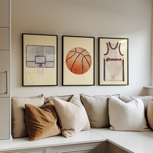 Basketball Wall Art Set - 3 Printable Prints - Sports Wall Decor ...