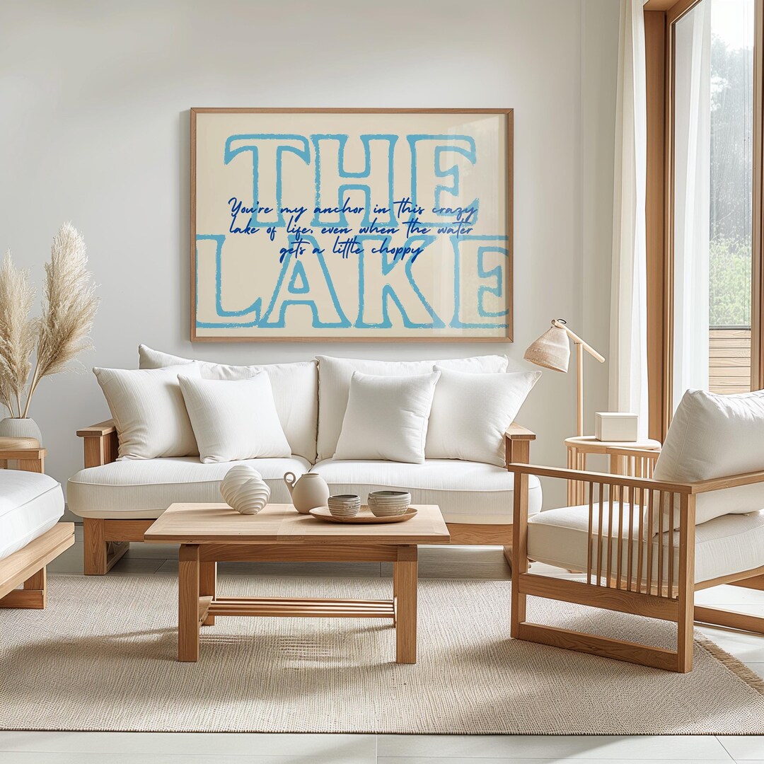 Lake Life Art Print – Tranquil Home Decor for Living Room or Cabin ...