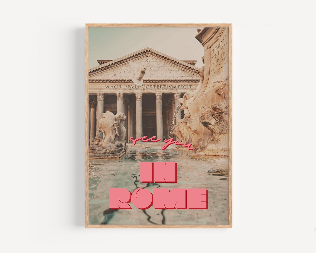 Italian Wall Art, Trendy Rome Wall Decor, See You in Rome Poster ...