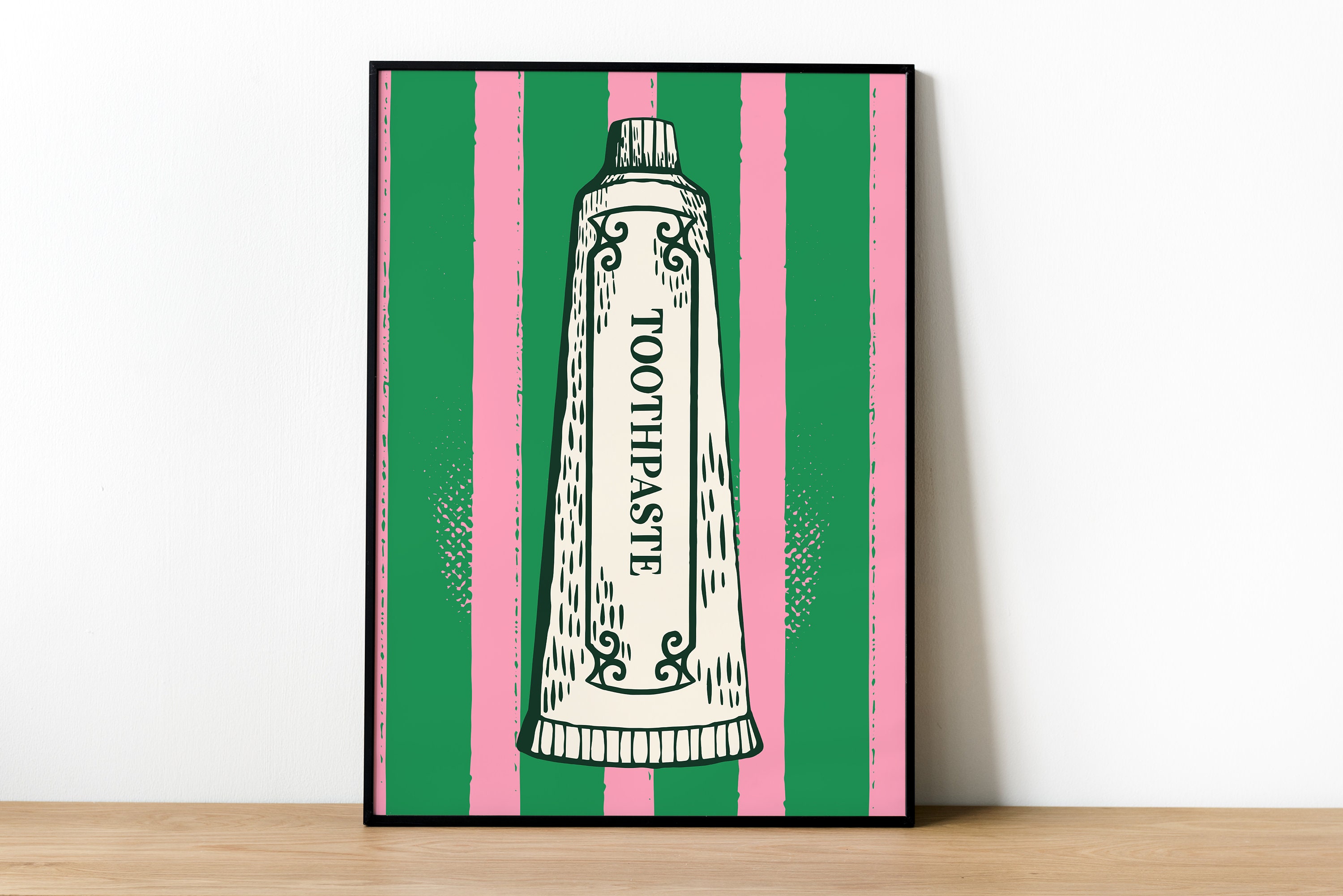 Vintage Toothpaste Art Print: Retro Bathroom Decor (digital Download ...