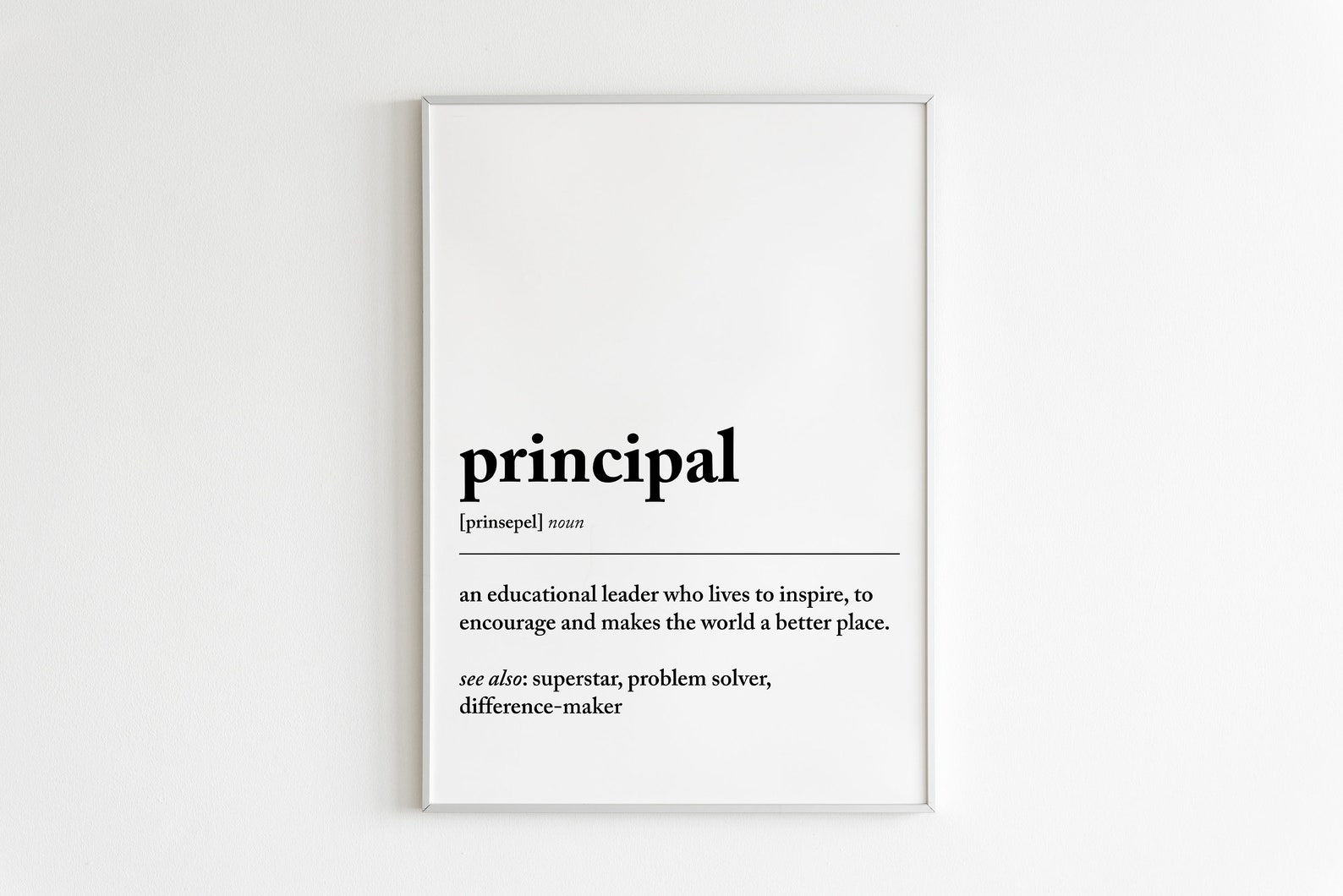 Principal Definition Print School Principal Gift Gift for Principal ...