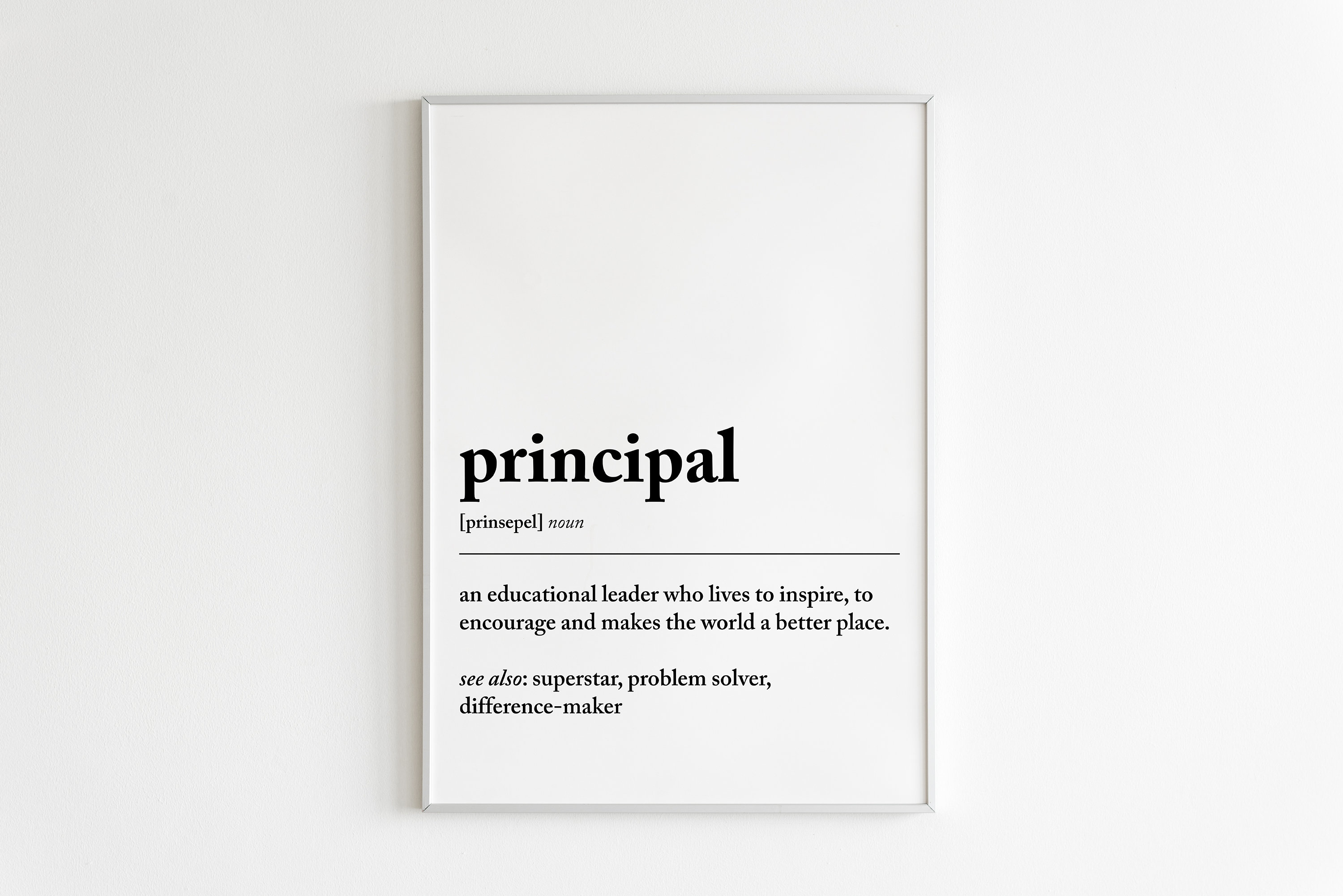 Principal Definition Print School Principal Gift Gift for Principal ...