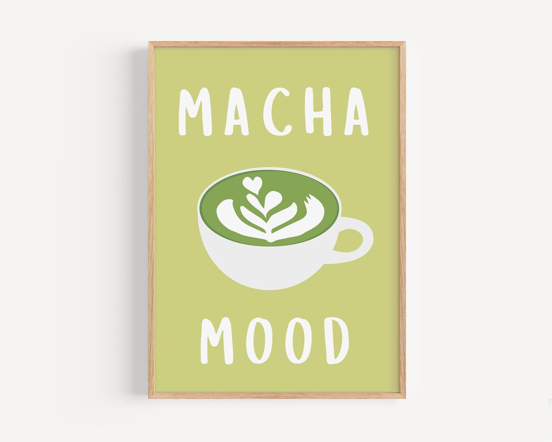 Matcha Mood Print: Minimalist Kitchen Art (digital Download) - Etsy