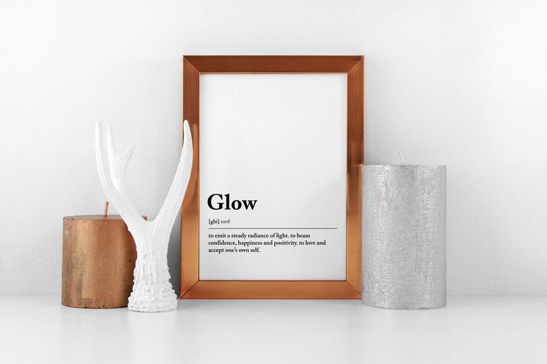 Glow Definition Print Self Love Wall Art Feminist Print - Etsy