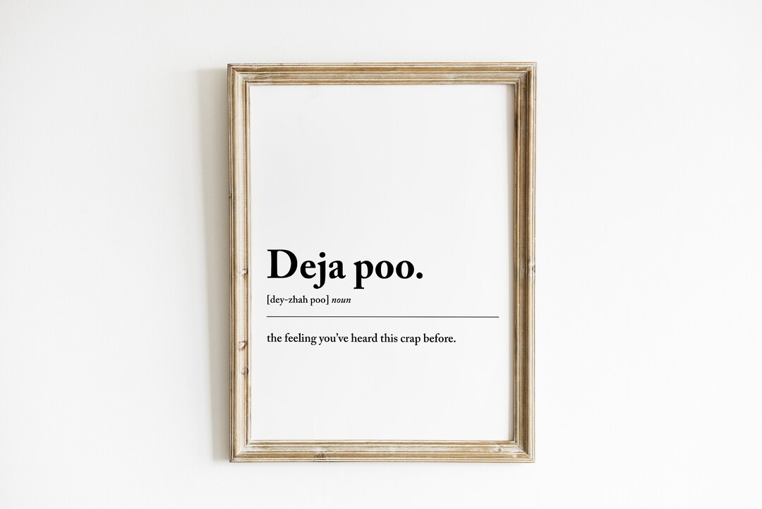 Deja Poo Definition Print: Funny Bathroom Wall Art (digital Download ...