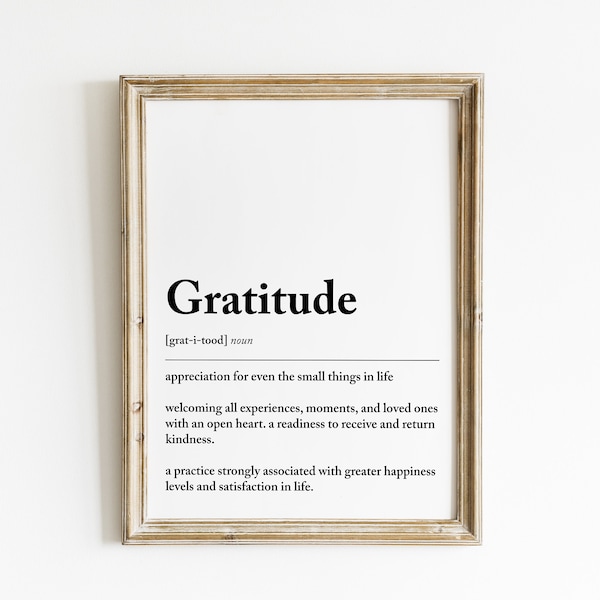 Gratitude Definition - Etsy