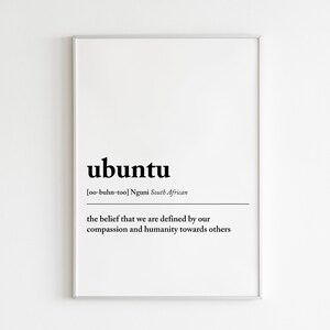 Ubuntu Definition Print: South Africa Nguni Art (digital Print) - Etsy
