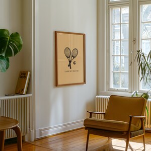 Game Set Match Tennis Wall Art Modern Tennis Racket Print Sports Decor ...