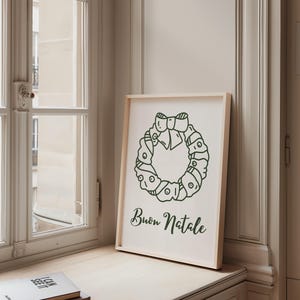 Buon Natale Wreath Wall Art - Italian Christmas Printable Decor ...