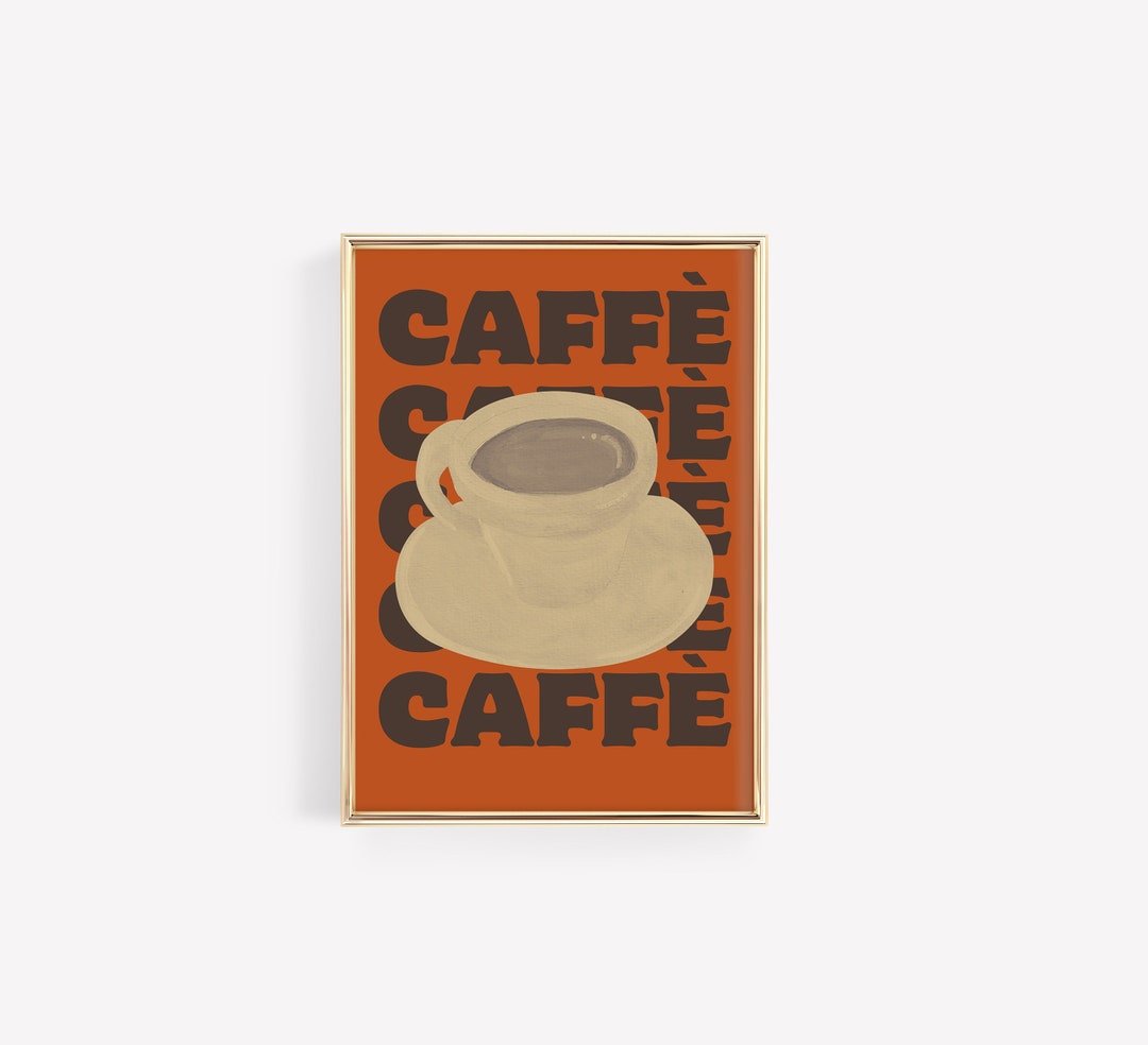 Coffee Bar Sign Printable, Italian Coffee Poster, Kitchen Decor Wall ...