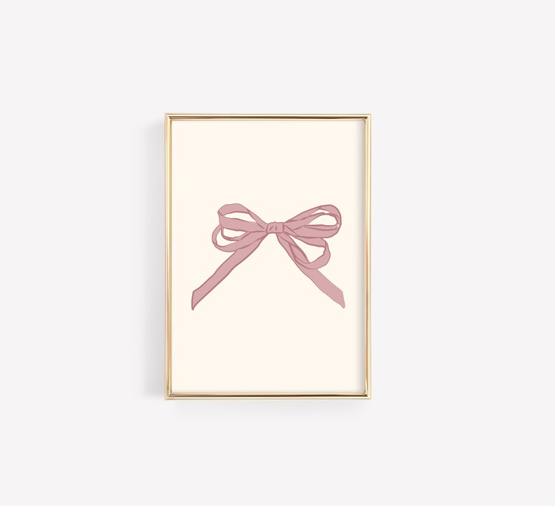 Coquette Pastel Bows Gallery Wall Art Set (digital Download) - Etsy