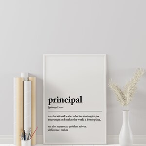 Principal Definition Print: School Principal Gift (digital Download) - Etsy