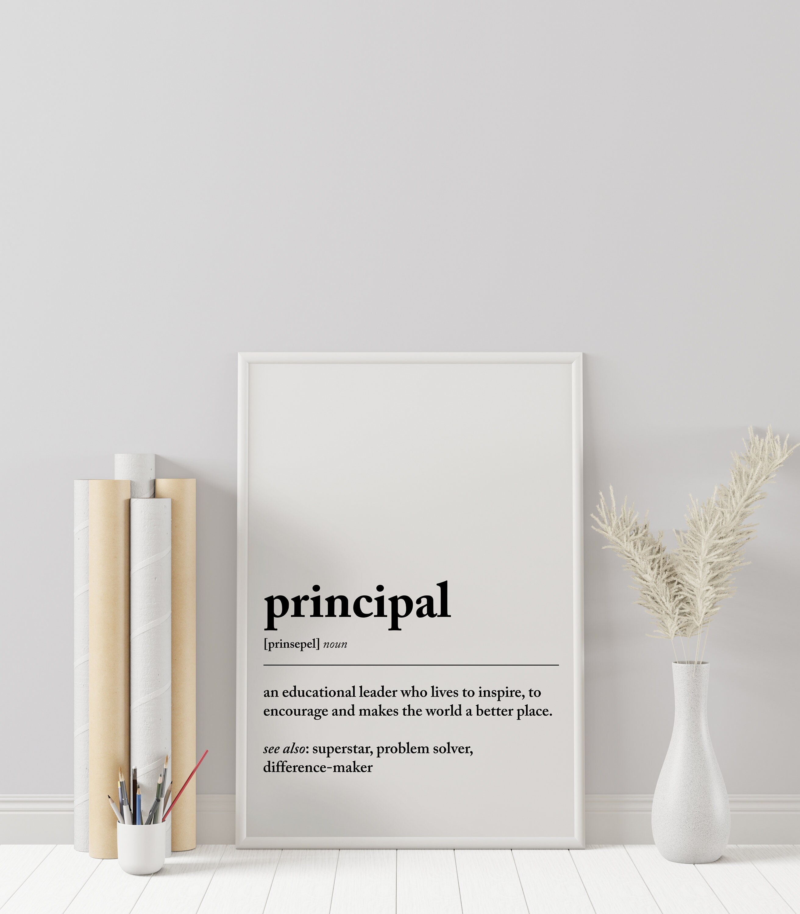 Principal Definition Print School Principal Gift Gift for Principal ...