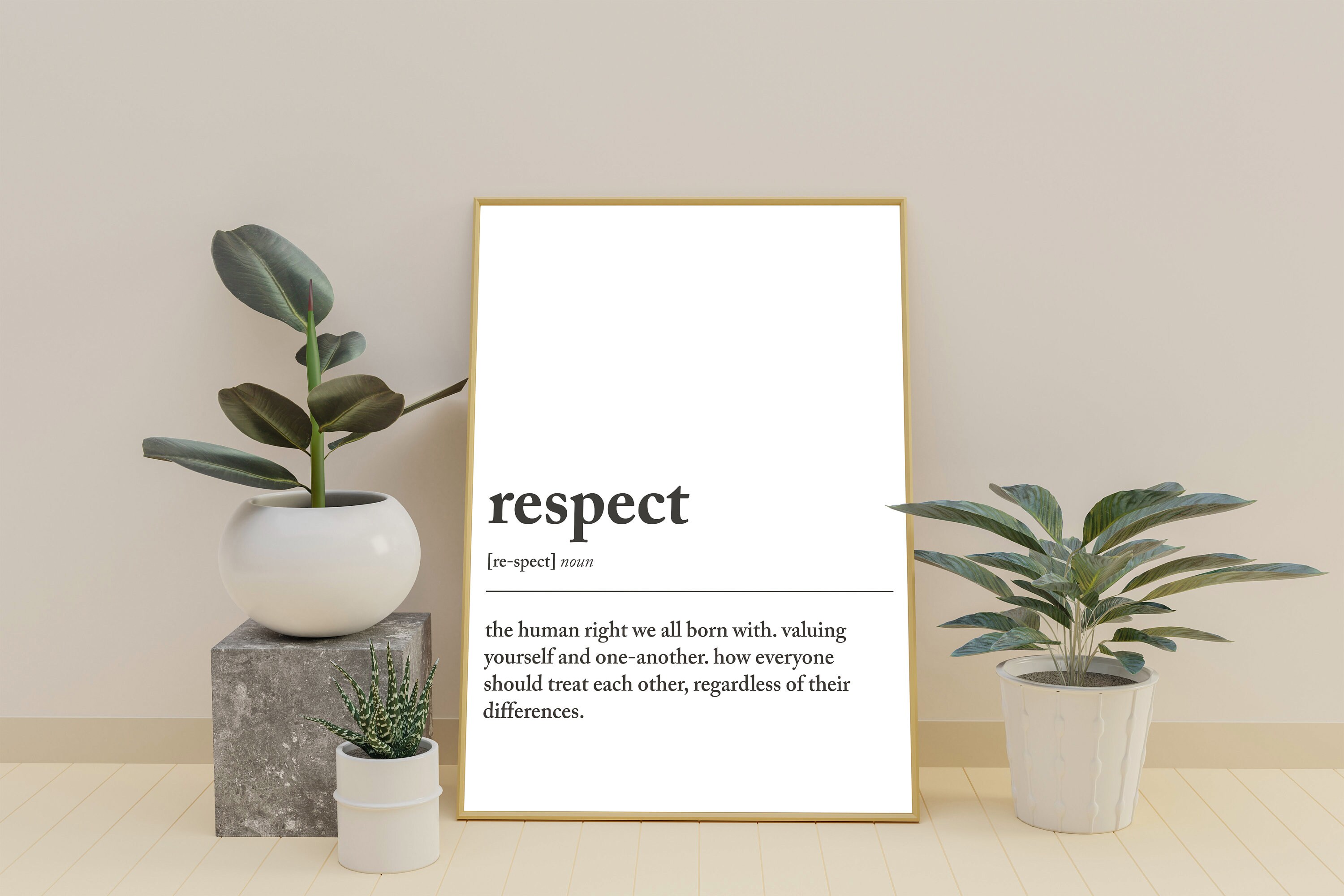 Respect Definition, Printable Wall Art, Respect Poster, Respect Quote ...