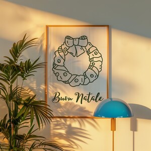 Buon Natale Wreath Wall Art - Italian Christmas Printable Decor ...