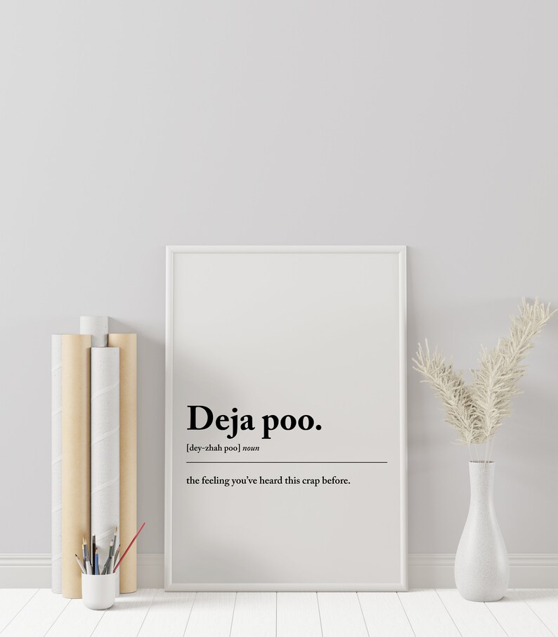 Deja Poo Definition Print: Funny Bathroom Wall Art (digital Download ...