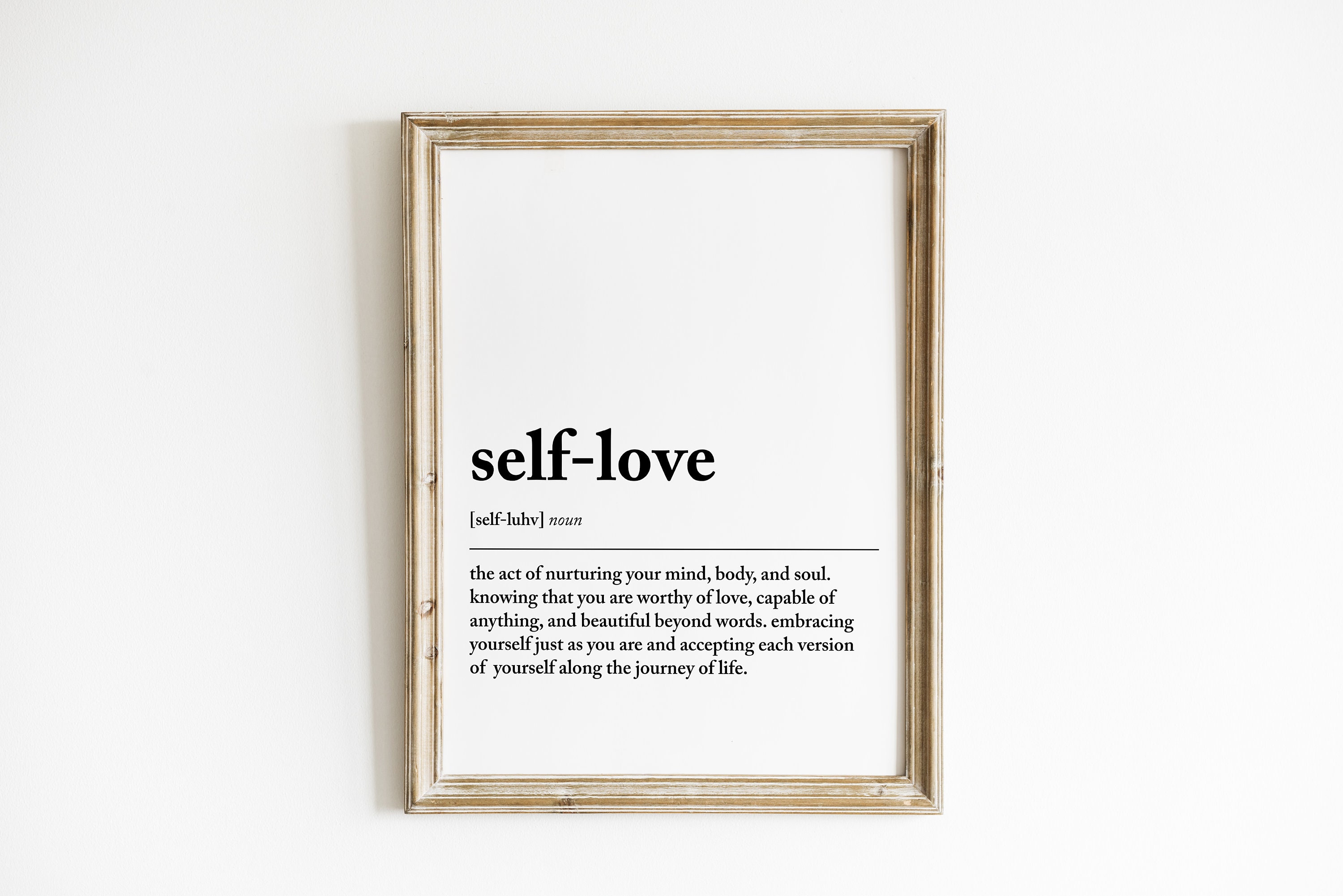 Self Love Definition Print Self Love Wall Art Definition Print ...
