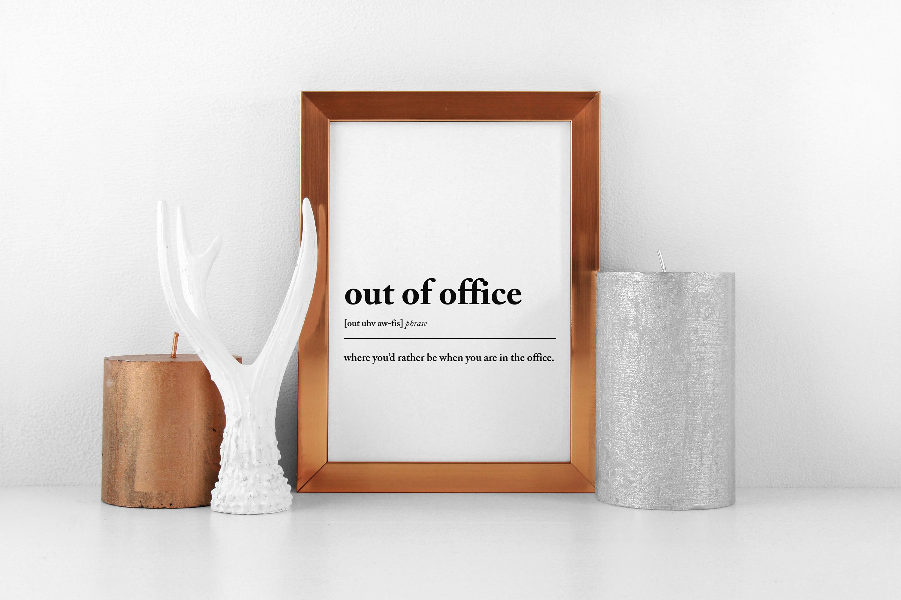 Funny 'out of Office' Definition | Home Office Decor (digital Print) - Etsy