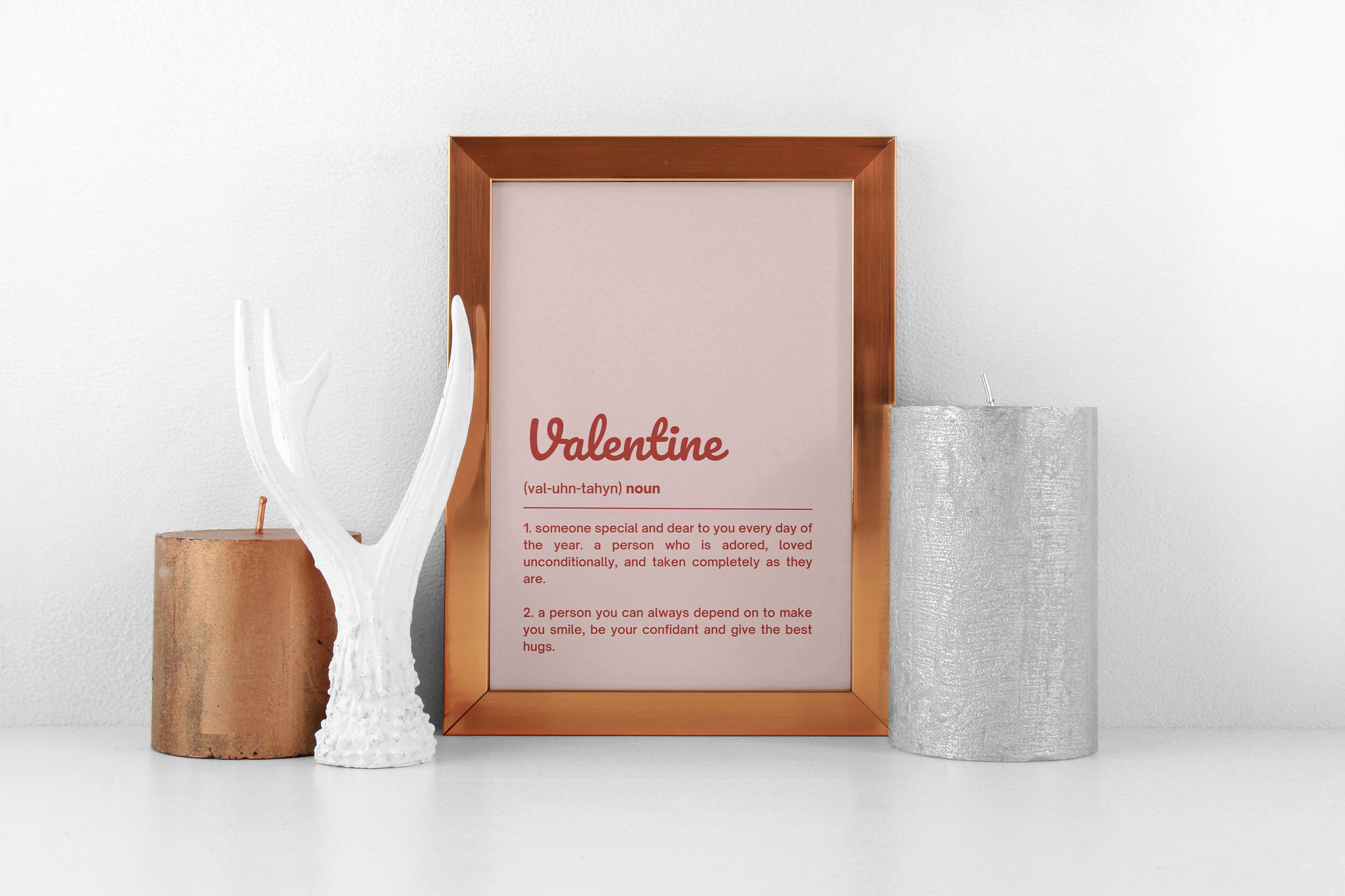 Valentine Definition Print, Romantic Typography Poster, Minimalist ...