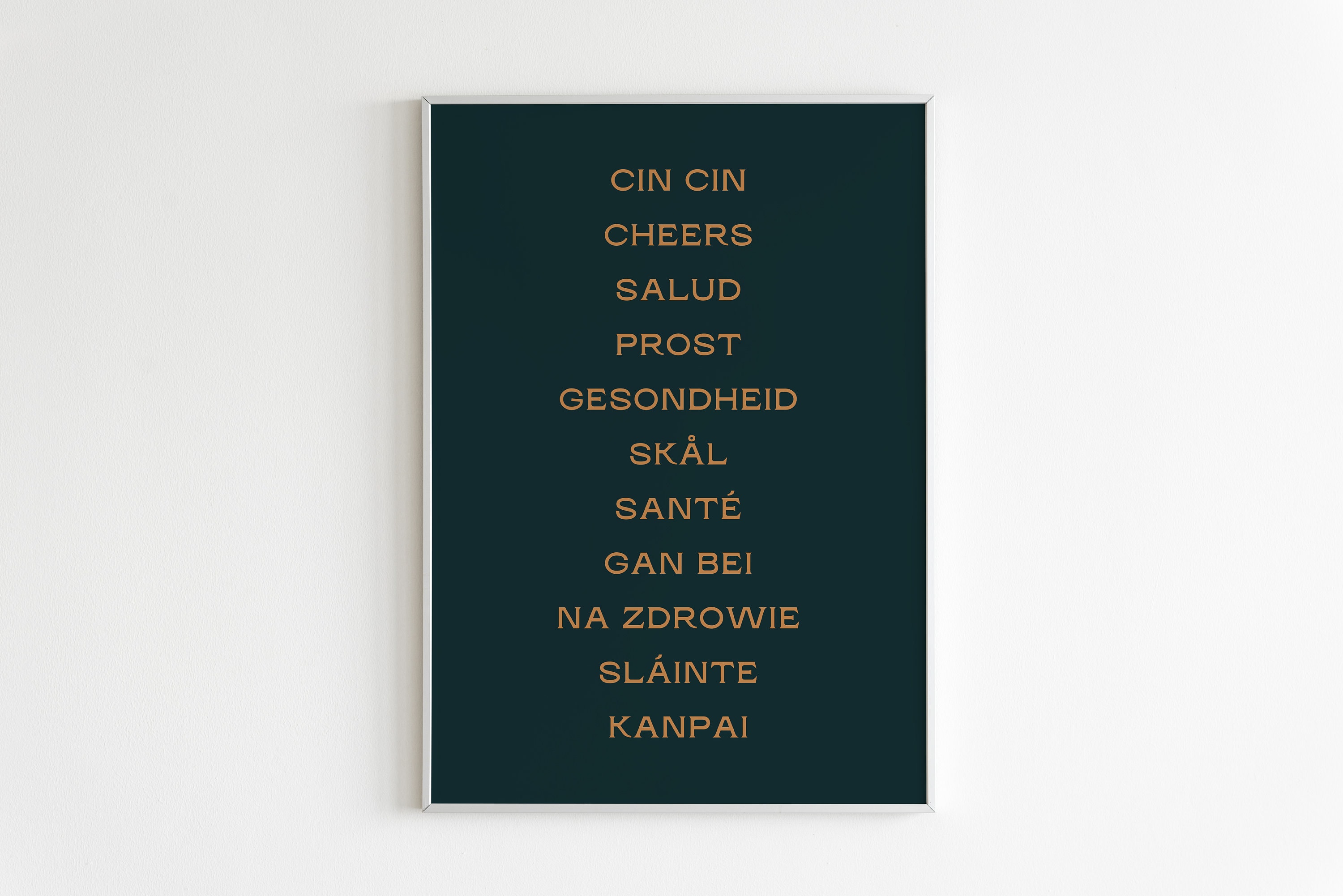 Cheers in Different Languages Sign Bar Cart Decor Bar Cart Art Bar Cart Prints Cheers Sign ...