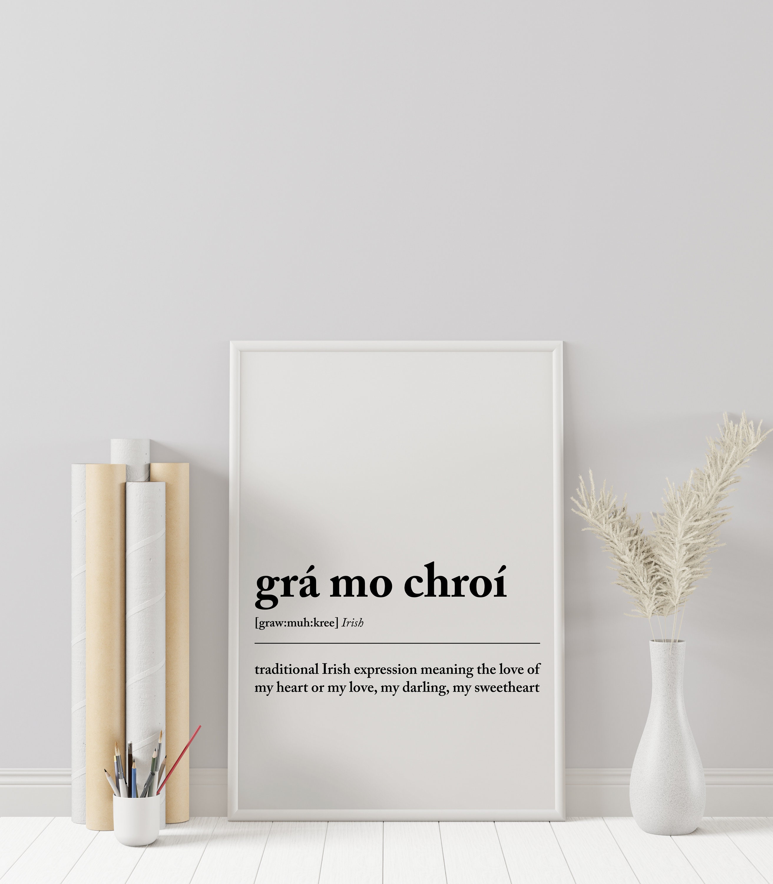 Grá Mo Chroí/irish Language/wall Art/home Decor/ireland/irish/wedding ...