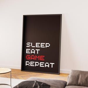 Set of 6 Retro Gaming Wall Art Prints | Perfect Gamer Room Decor ...