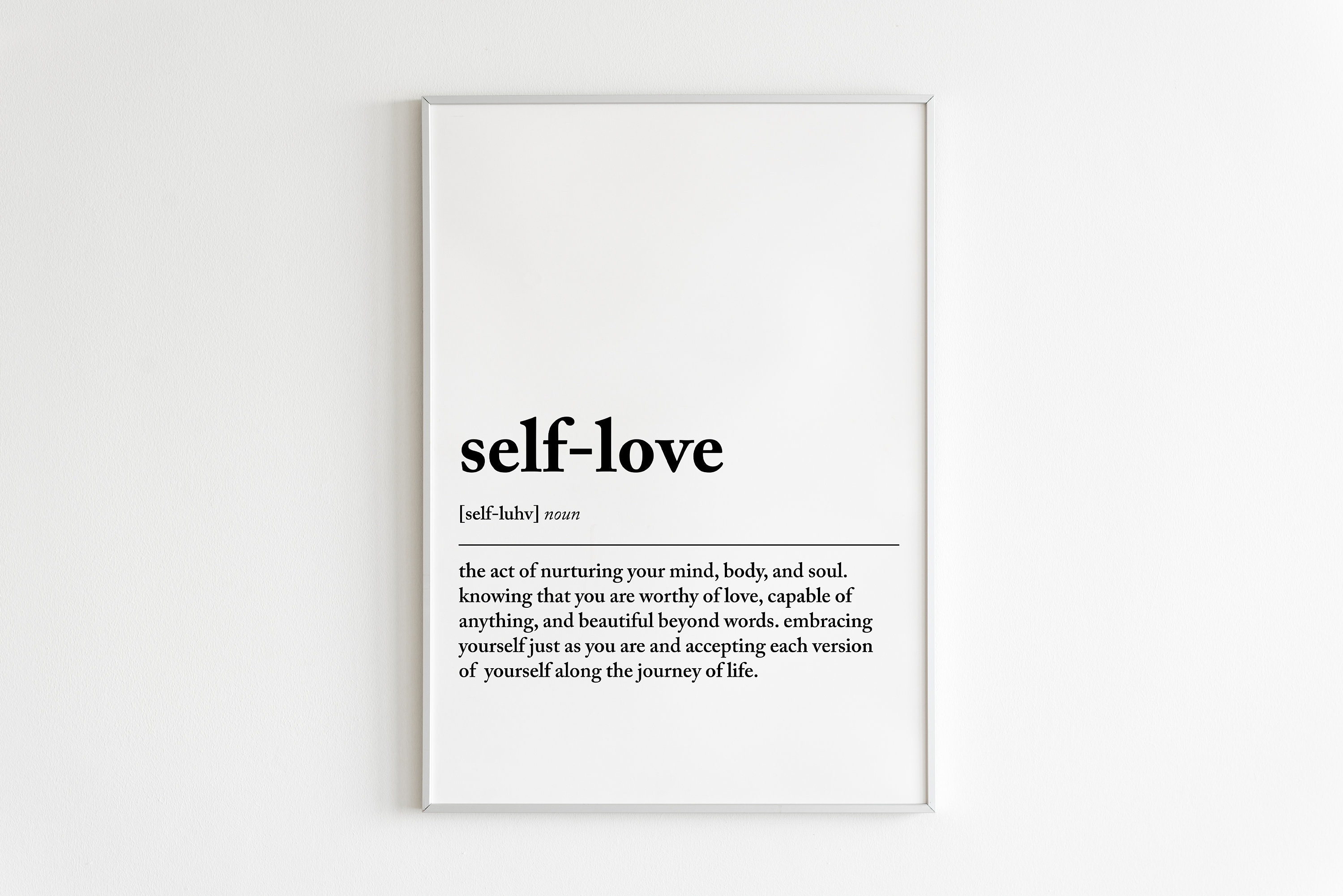 Self Love Definition Print Self Love Wall Art Definition Print ...