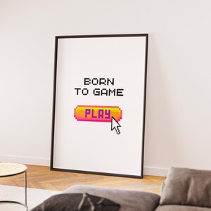 Set of 6 Retro Gaming Wall Art Prints | Perfect Gamer Room Decor ...